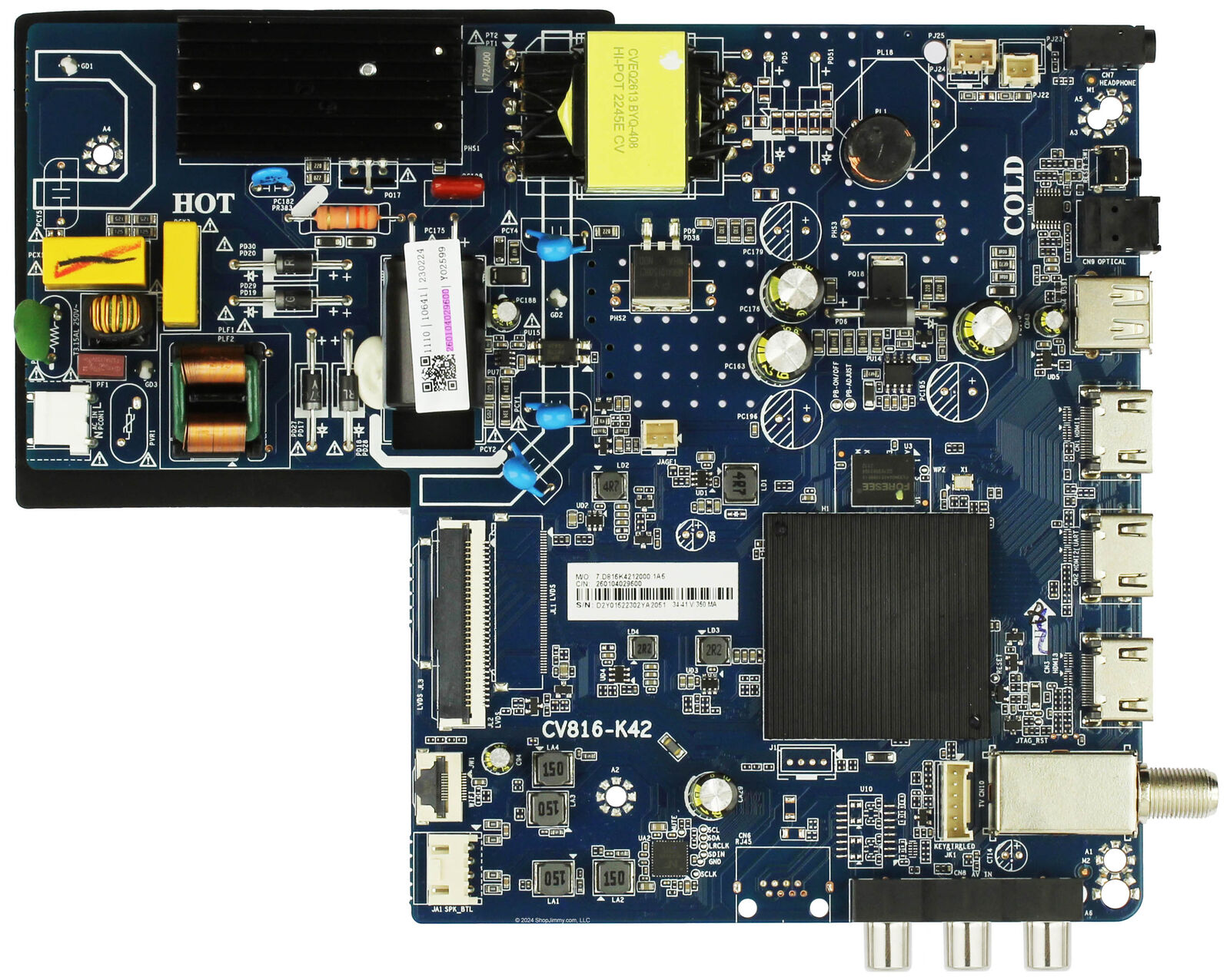 WR32HX2210 WESTINGHOUSE CV816-K42 MAIN POWER BOARD - ELECTRONICA BENEDICTO