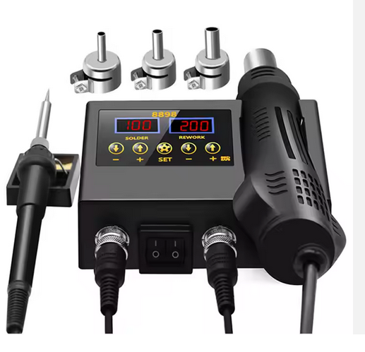 8898 Estación de soldadura de pistola de aire caliente 8898 Estaciones de soldadura SMT 2 en 1 ...